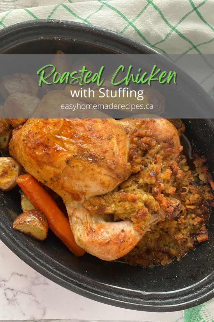 Easy Roasted Chicken with Stuffing