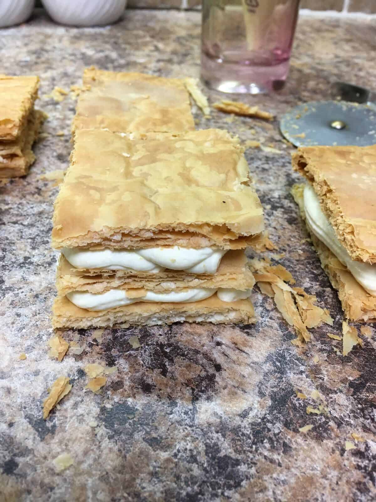 Homemade Mille Feuille using Puff Pastry | Easy!