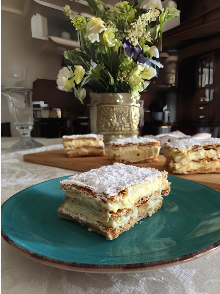 Homemade Italian Millefoglie using Puff Pastry