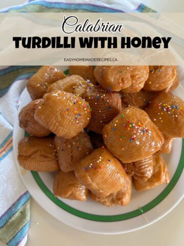 Calabrese Turdilli with Honey an Italian Christmas Dessert