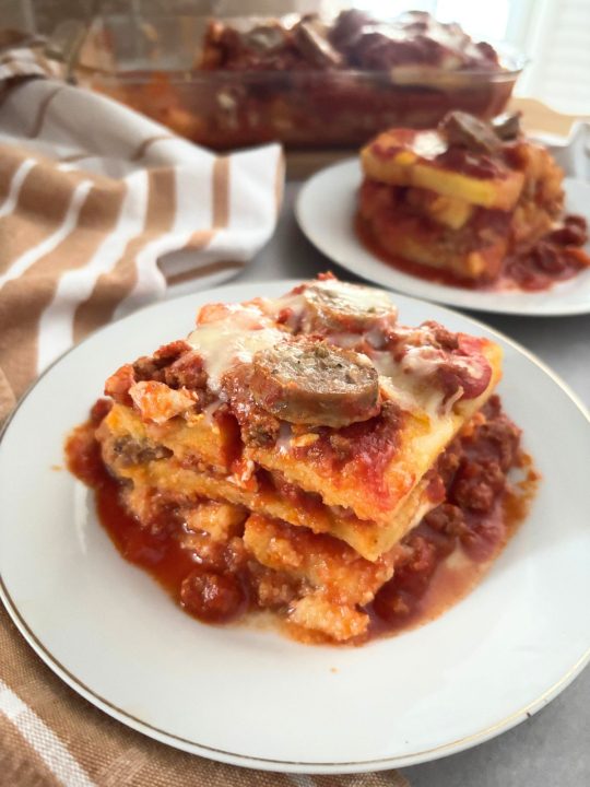 Calabrese Baked Polenta Lasagna Style